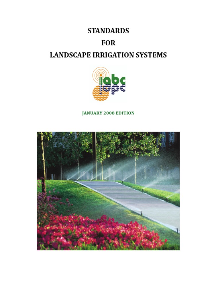 Landscape Irrigation Standards Guide | PDF | Plumbing | Irrigation