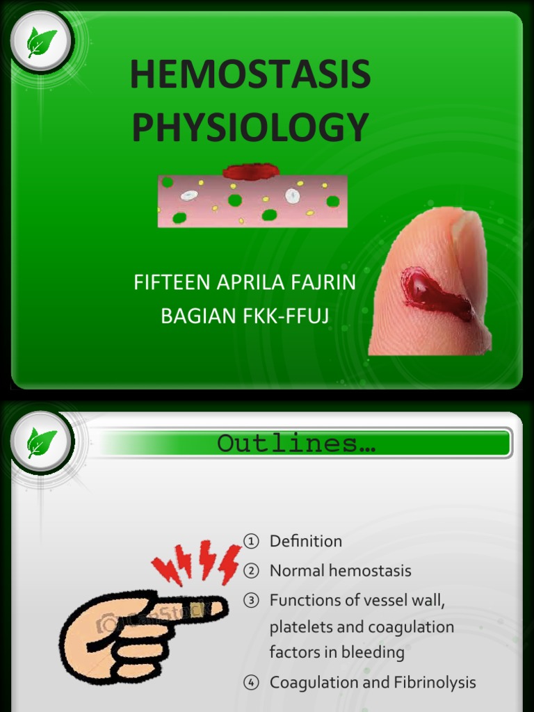 Hemostasis: Definition and Physiology | PDF | Coagulation | Hemostasis