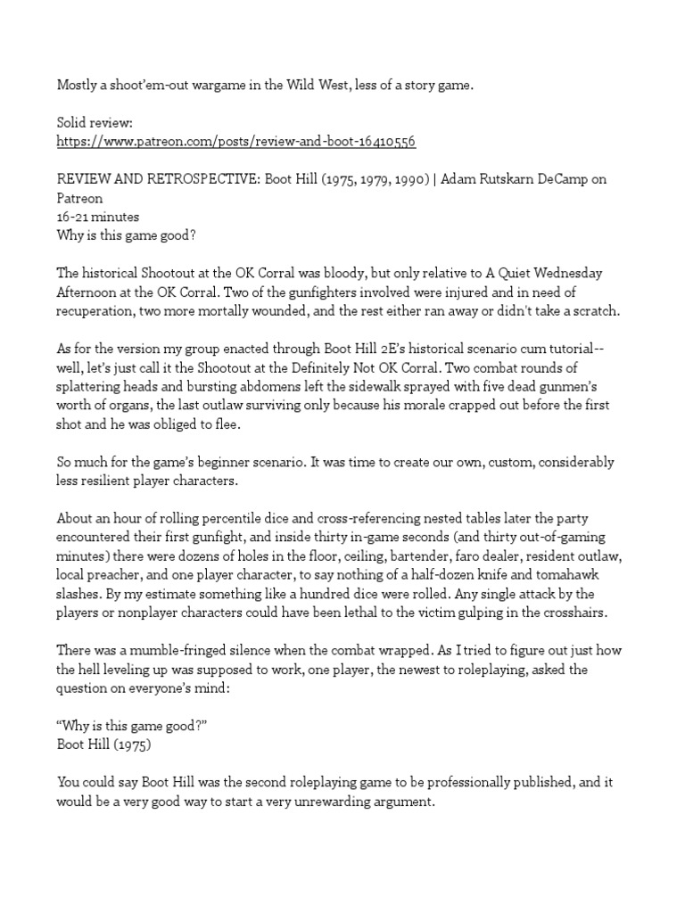 Boot Hill RPG Info | PDF | Dungeons & Dragons | Role Playing Games