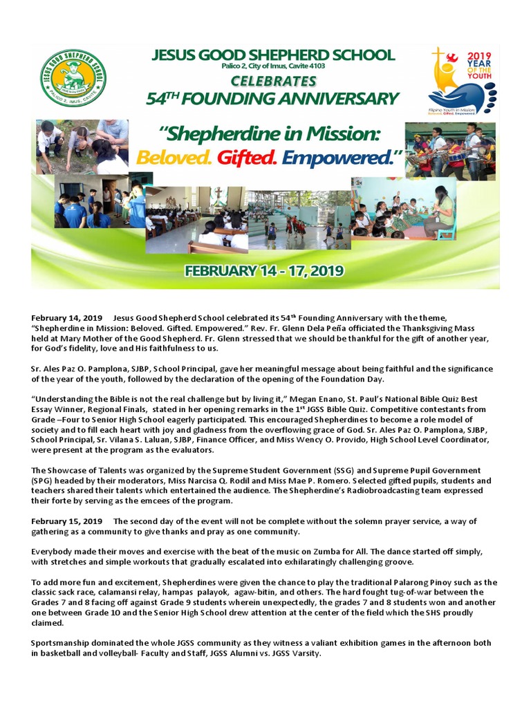 54th FOUNDING ANNIVERSARY DOCUMENTATION | PDF