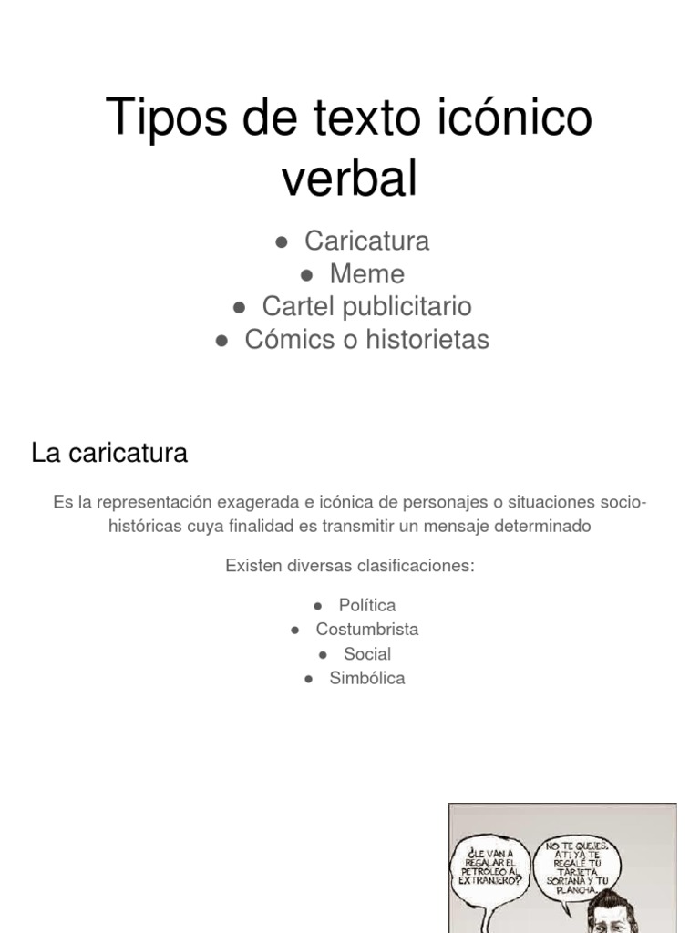 Tipos de Texto Icónico Verbal | PDF
