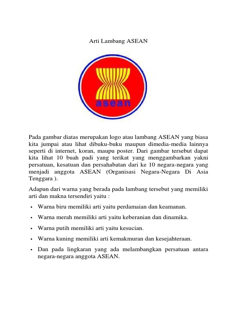 Arti dan Makna Lambang ASEAN | PDF