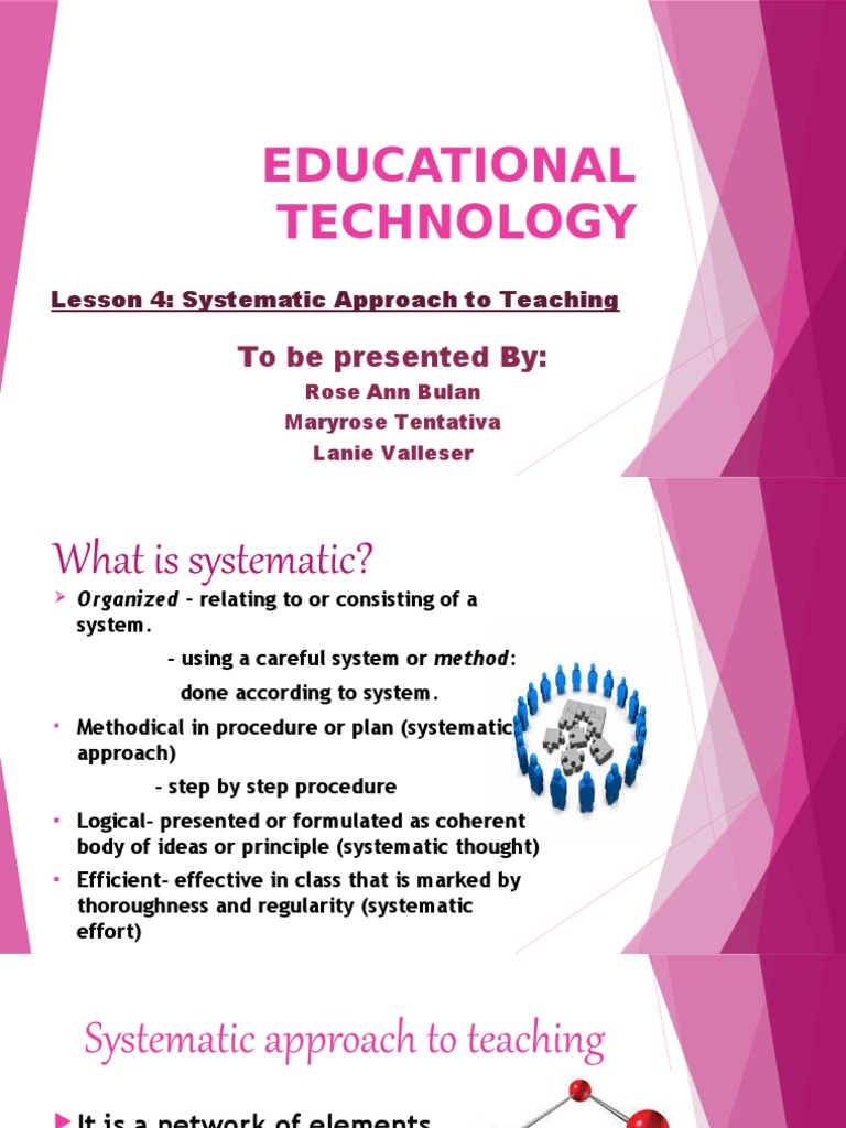 Lesson 4 Systematic Approach To Teaching | Download Free PDF | Teaching ...