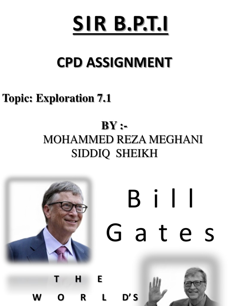 Sir B.P.T.I: CPD Assignment | PDF | Computer Related Introductions | Computing