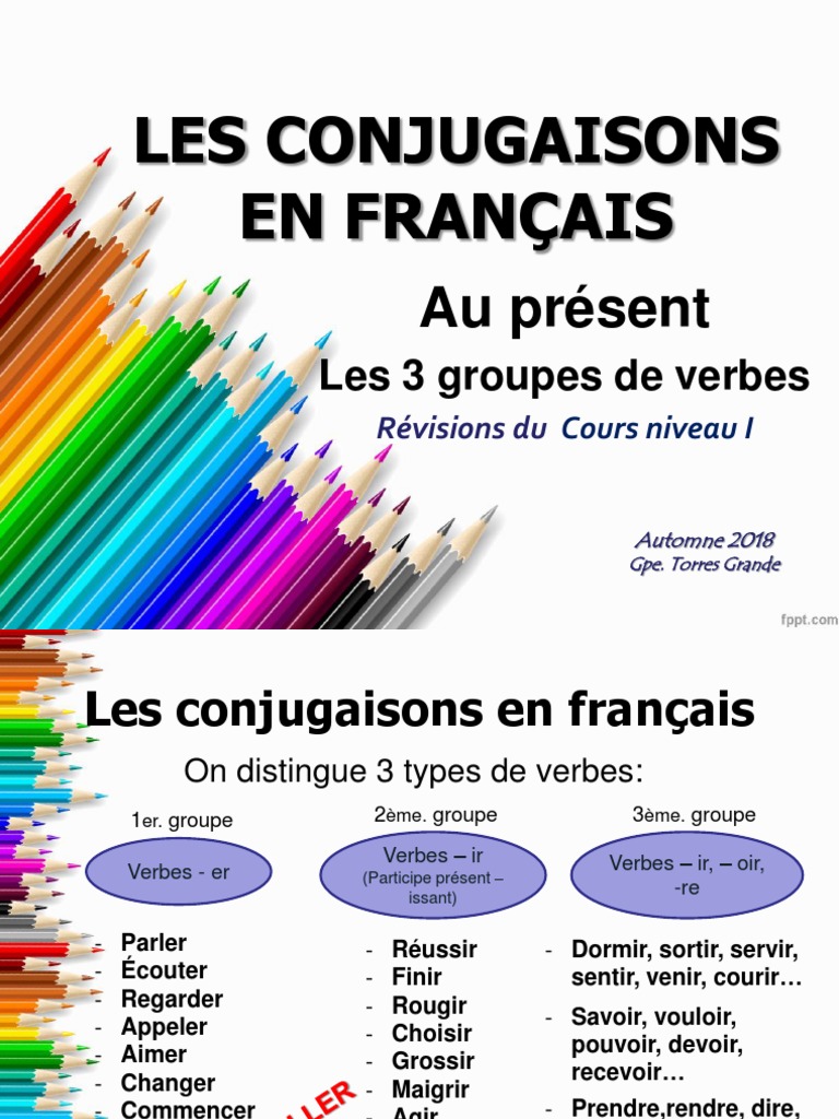 Conjugaison au présent FLE | PDF | Verbe | Relations syntaxiques