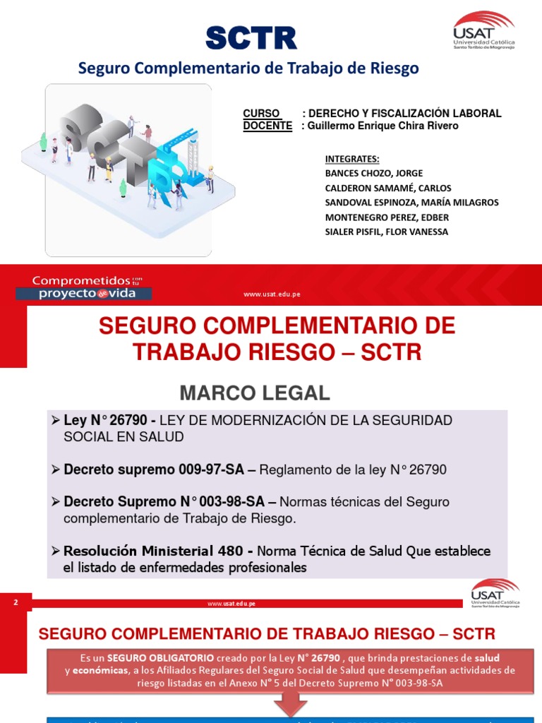 SCTR - Trabajo | PDF | Seguro | Pensión