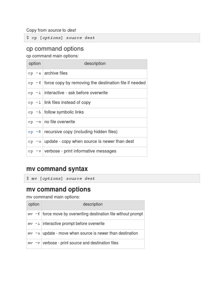 Commands | PDF | Computer File | System Software