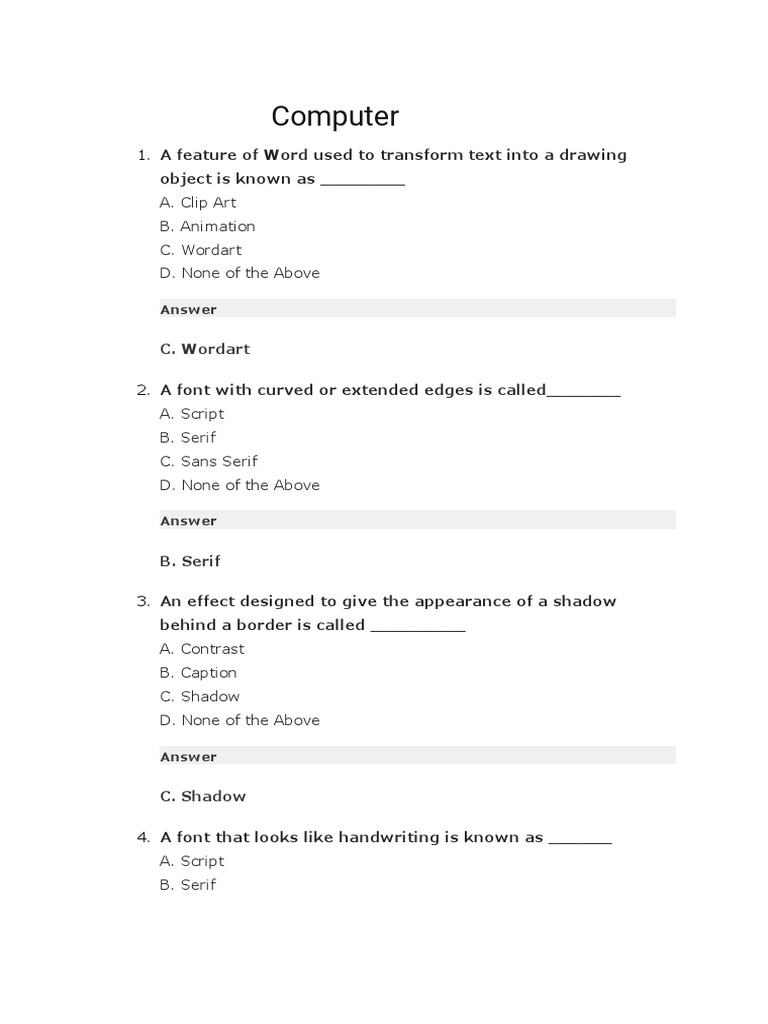 Computer Word and PowerPoint Shortcuts | PDF | Typefaces | Microsoft Excel