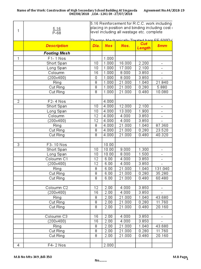 Steel Calculation | PDF