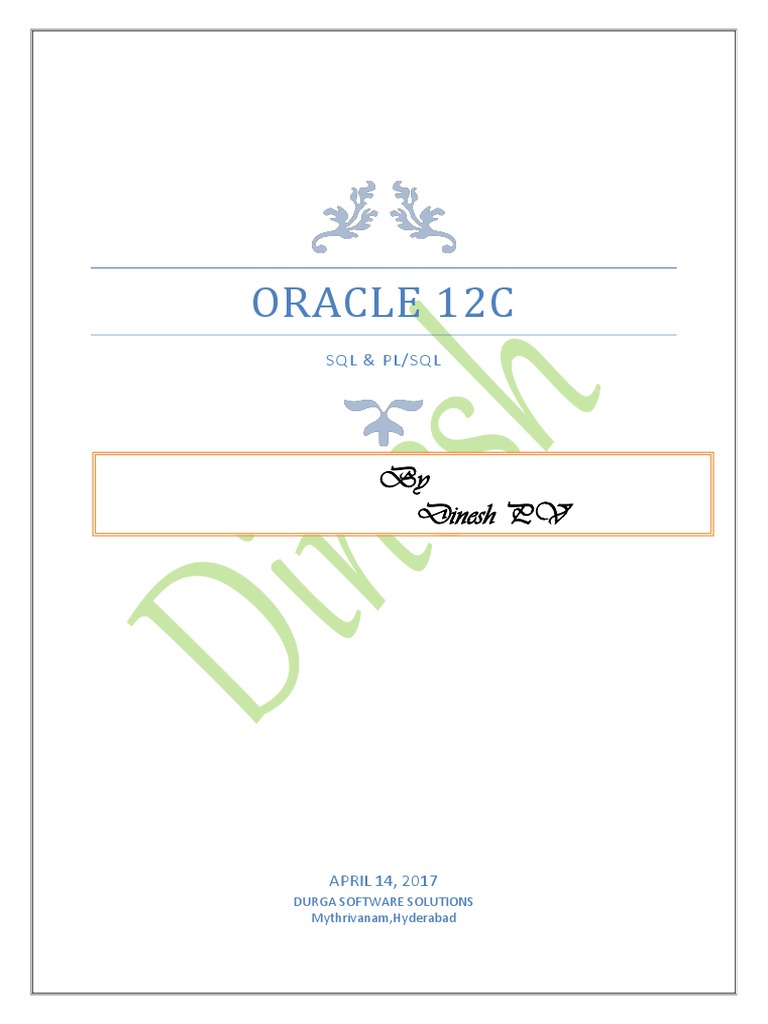 Oracle Material-Latest PDF | PDF | Oracle Database | Sql
