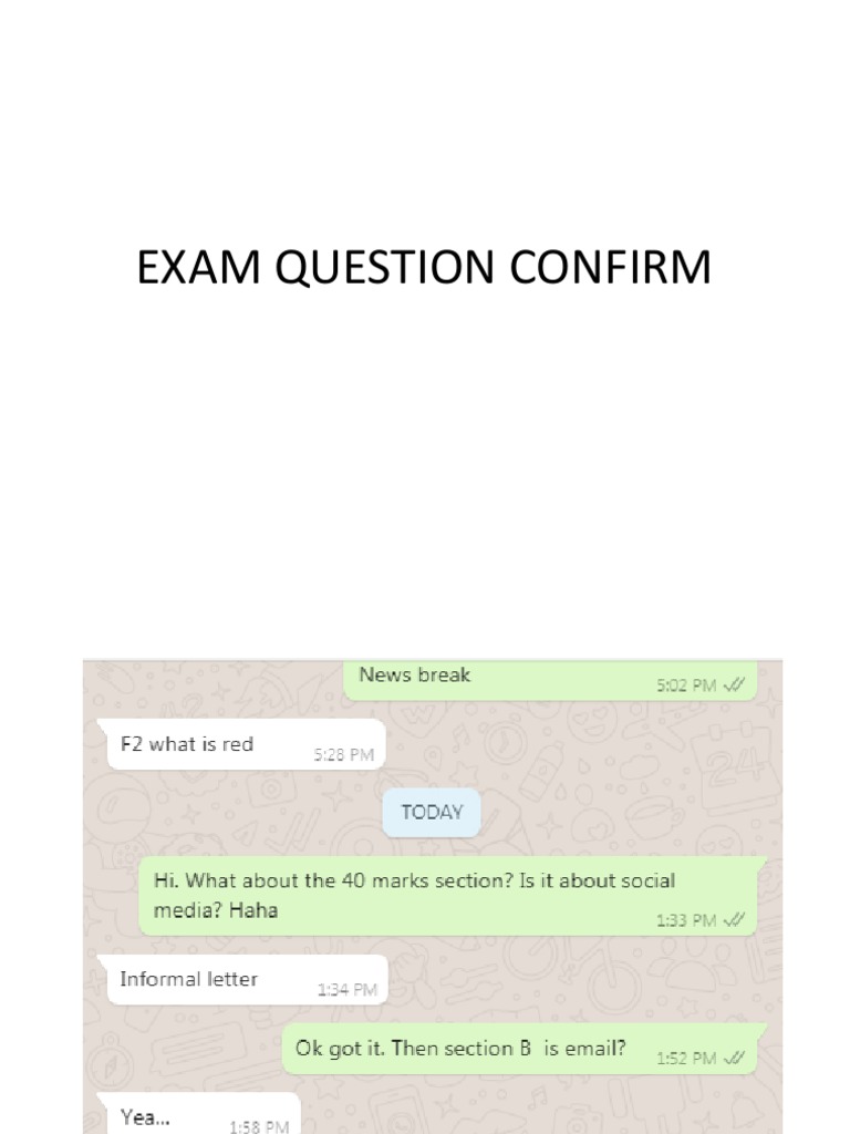 Exam Question Confirm | PDF