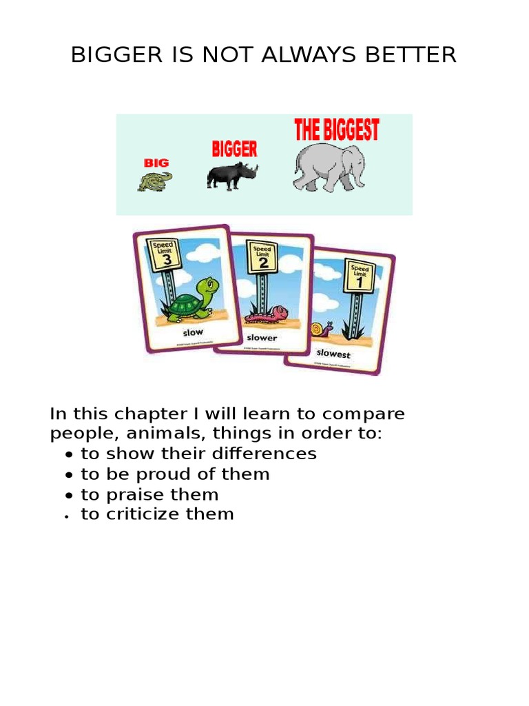 Bigger Is Not Always Better | PDF | Adjective