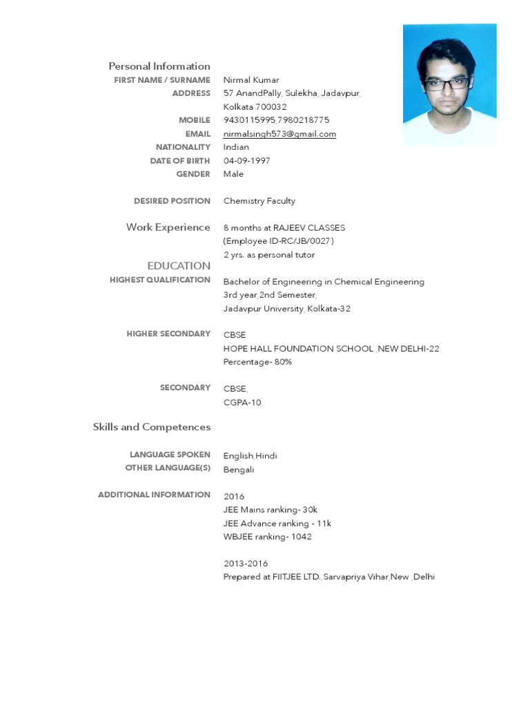 Nirmal CV Desktop | PDF