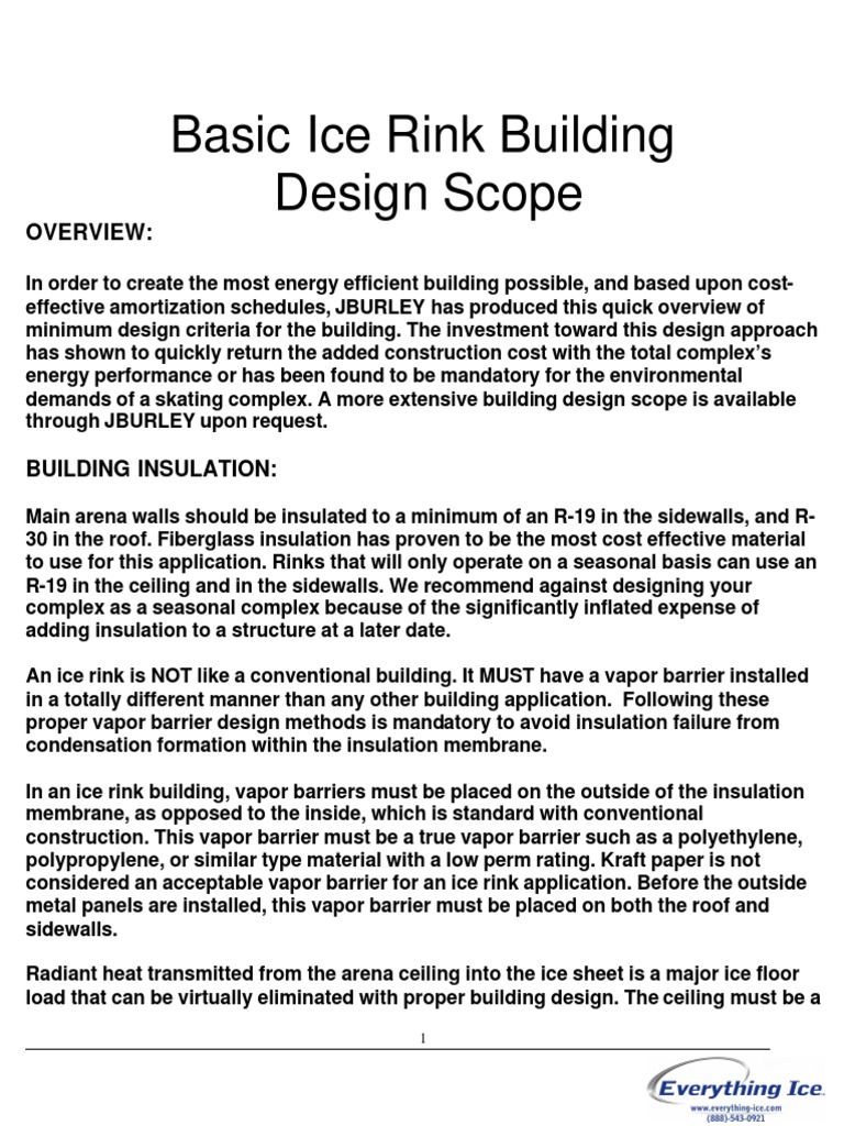 Basic Ice Rink Building Design Scope: Overview | PDF | Building ...