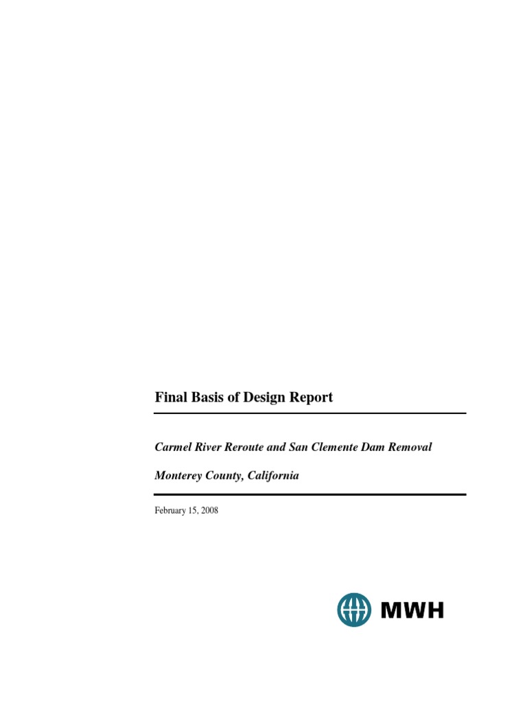 Final Basis of Design Report - Optimized | PDF | River | Dam