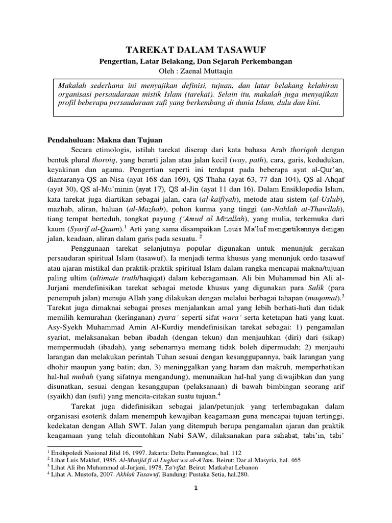 Tarekat Dalam Tasawuf Pdf