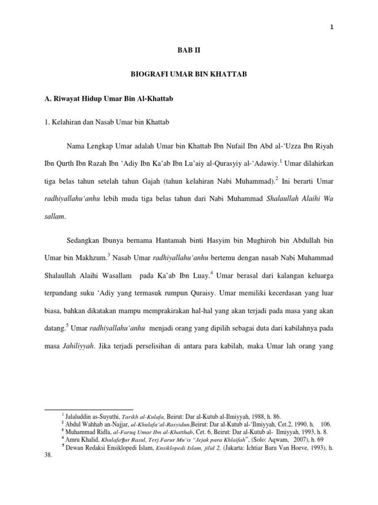 Sejarah Singkat Umar Bin Khattab Pdf