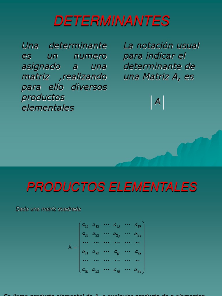 Determinantes | Determinante | Matriz (Matemáticas)