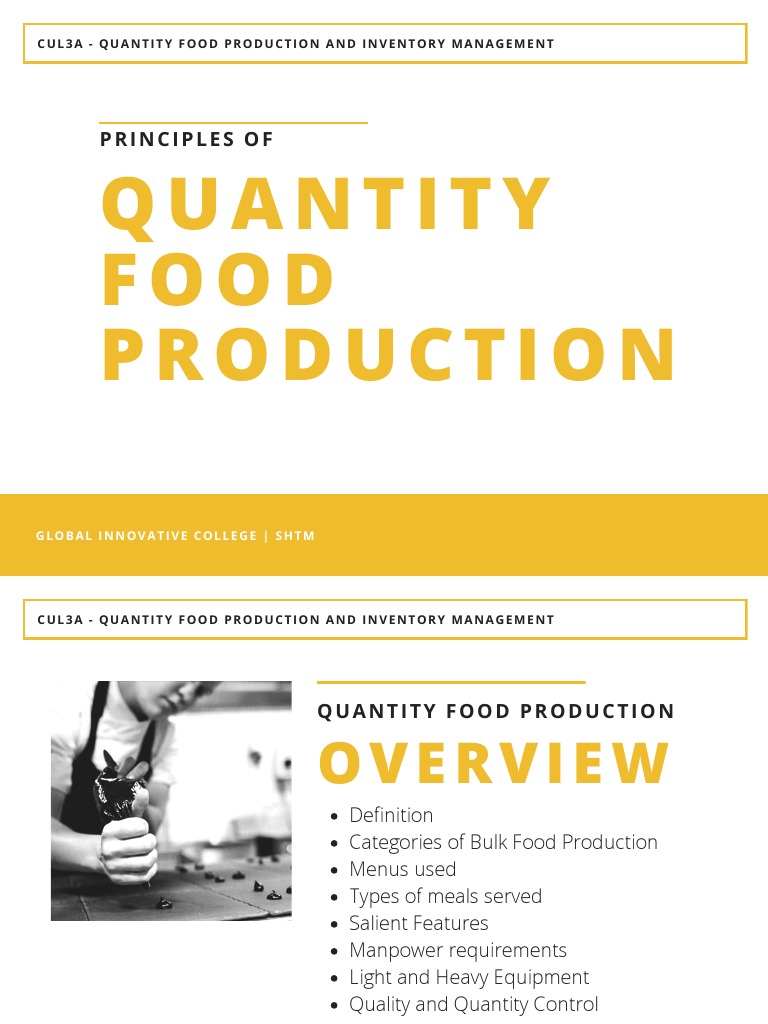 Principles of Quantity Food Production | PDF | Meal | Menu