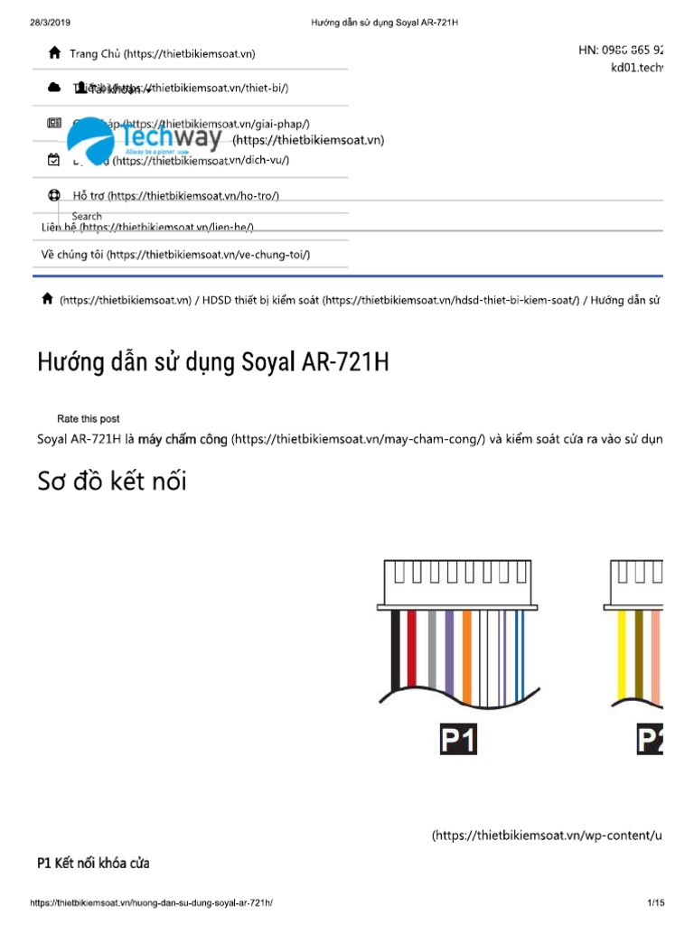 Hướng Dẫn Sử Dụng Soyal AR-721H | PDF