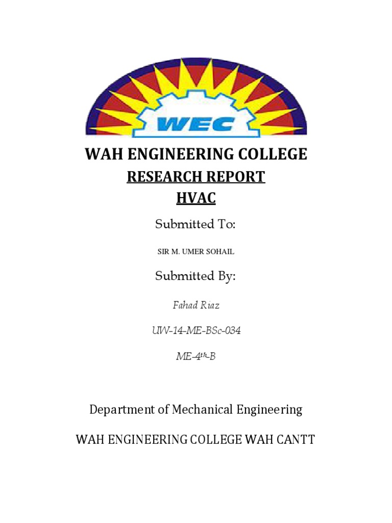 Abstract Fahad Riaz 034 | PDF | Hvac | Ventilation (Architecture)