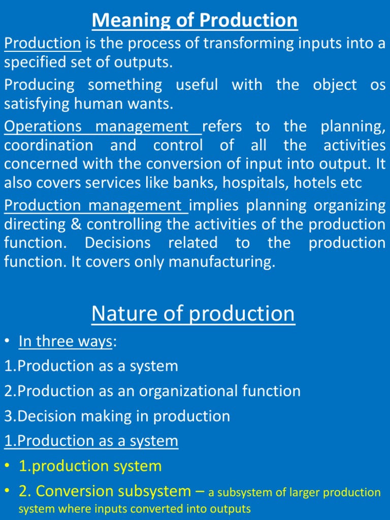 Om Unit I | PDF | Operations Management | Employment