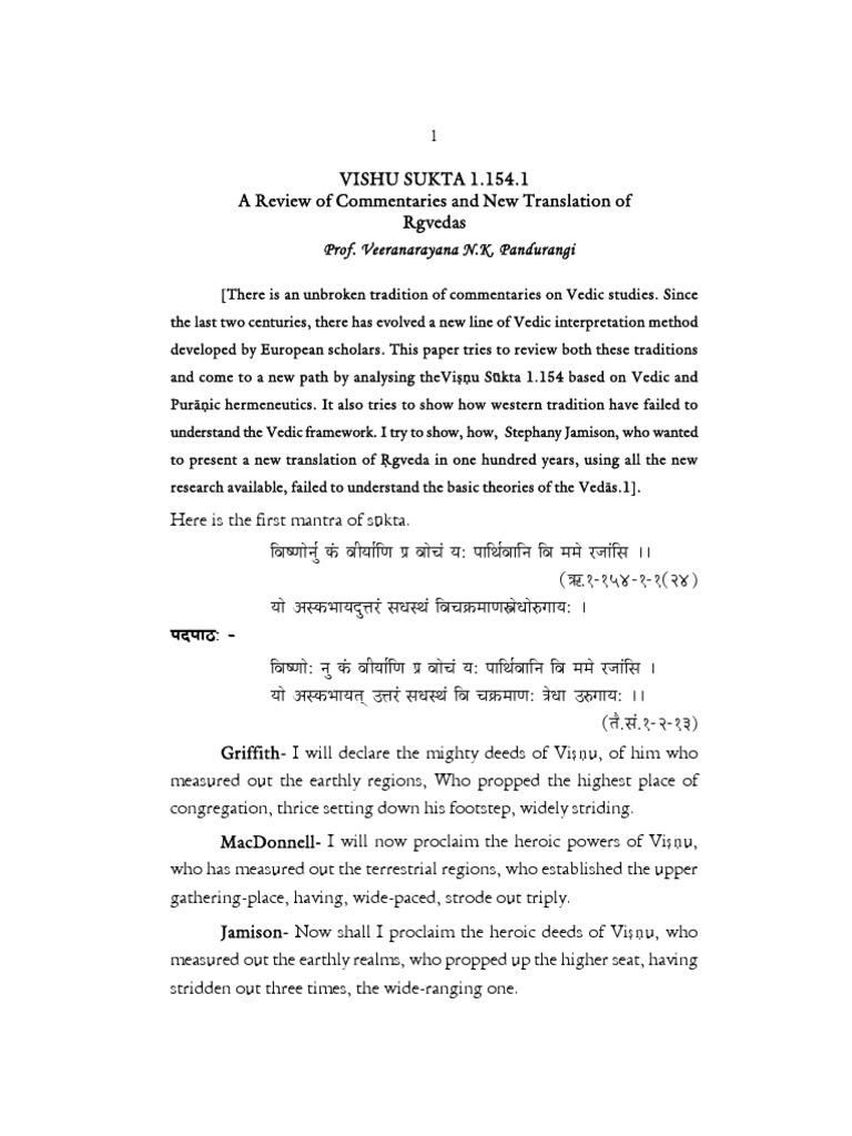Prof. Veeranarayana N.K. Pandurangi | PDF | Vedas | Hindu Literature