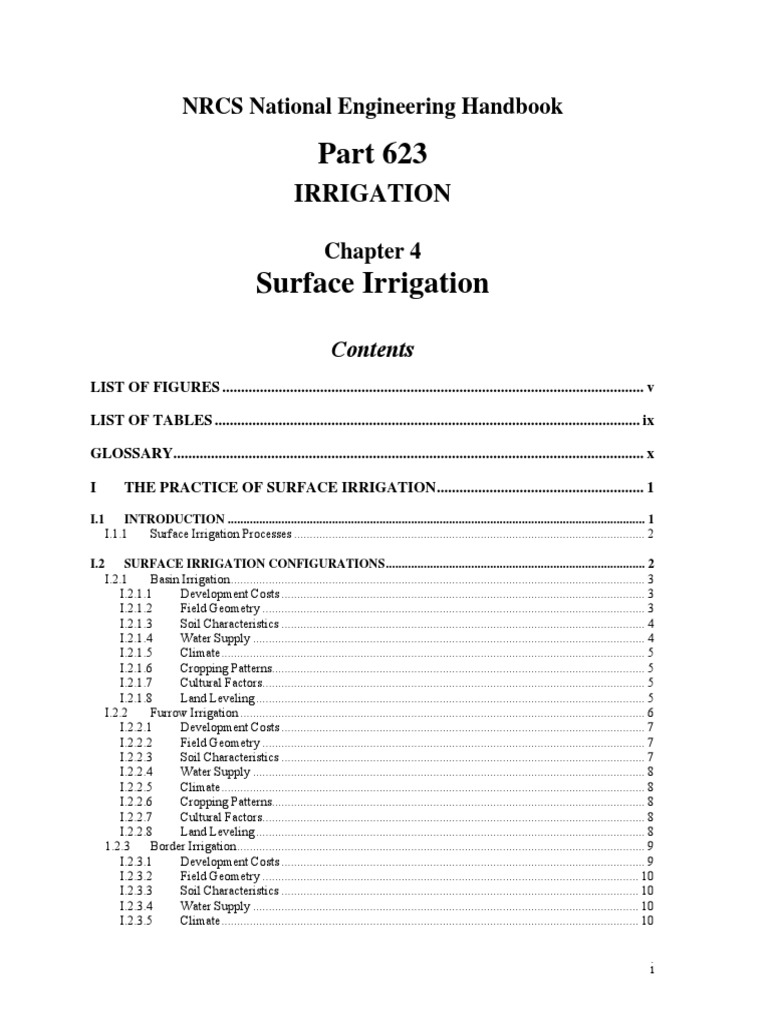 Irrigation: NRCS National Engineering Handbook | PDF | Irrigation | Soil