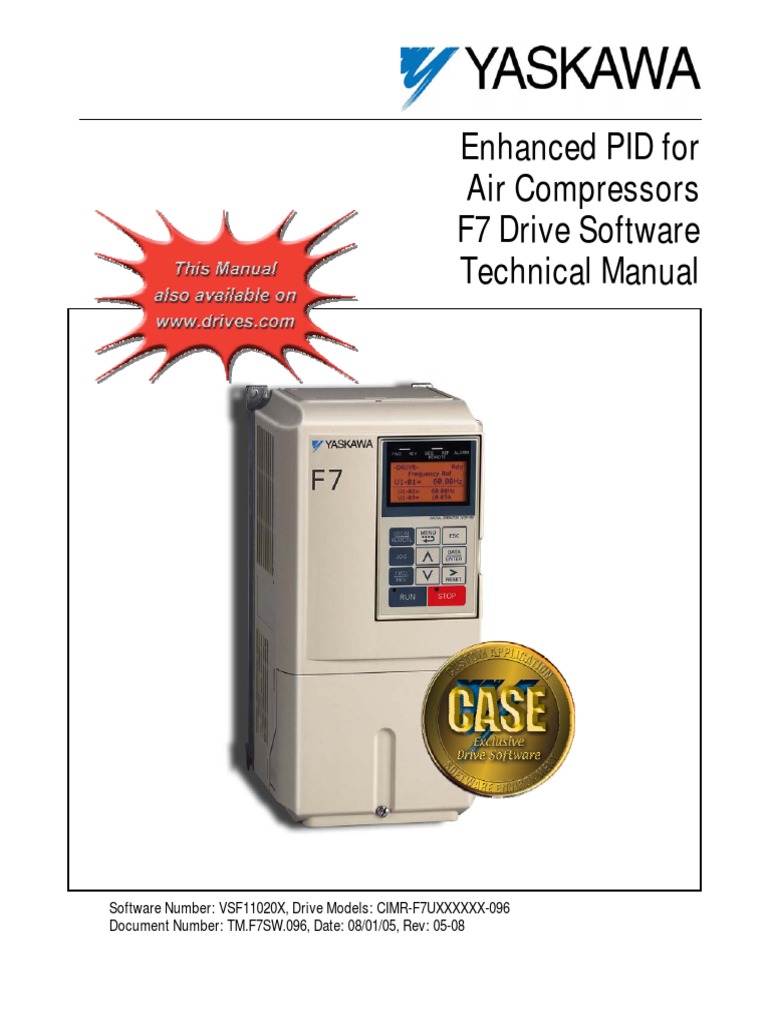 Enhanced PID For Air Compressors F7 Drive Software Technical Manual | PDF | Feedback | Parameter ...