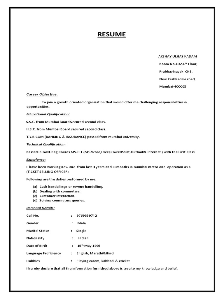 Resume Akshay | PDF