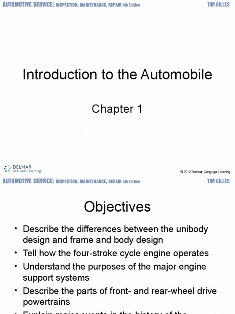 Introduction To The Automobile: © 2012 Delmar, Cengage Learning | PDF ...