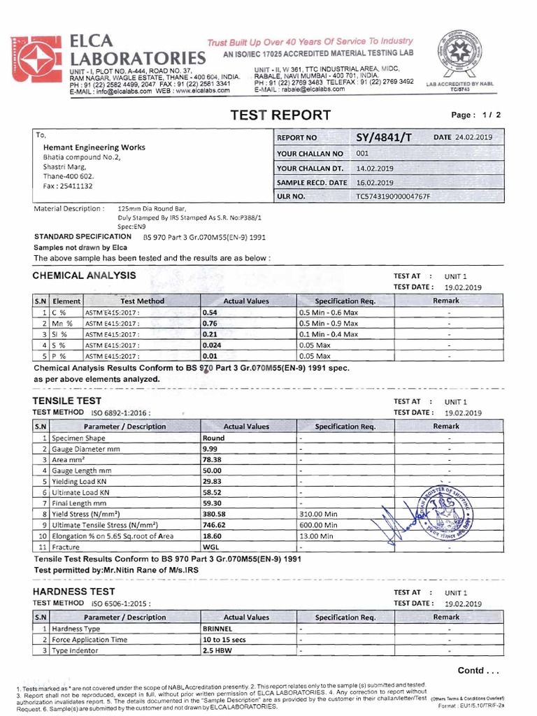 Test Report PDF | PDF | Materials Science | Physics