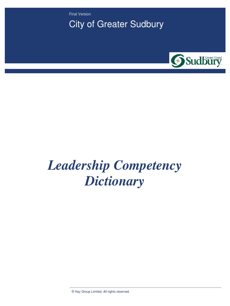 CGS Leadership Competency Dictionary | PDF | Competence (Human ...