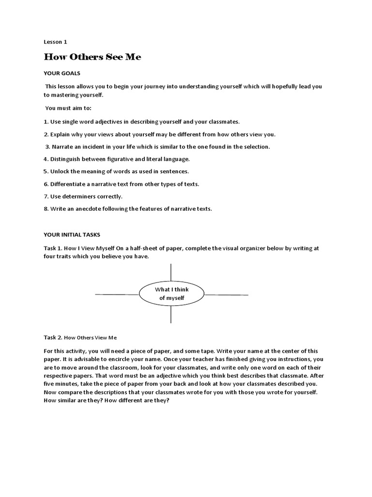 Lesson 1 - English 7 | PDF | Language Arts & Discipline