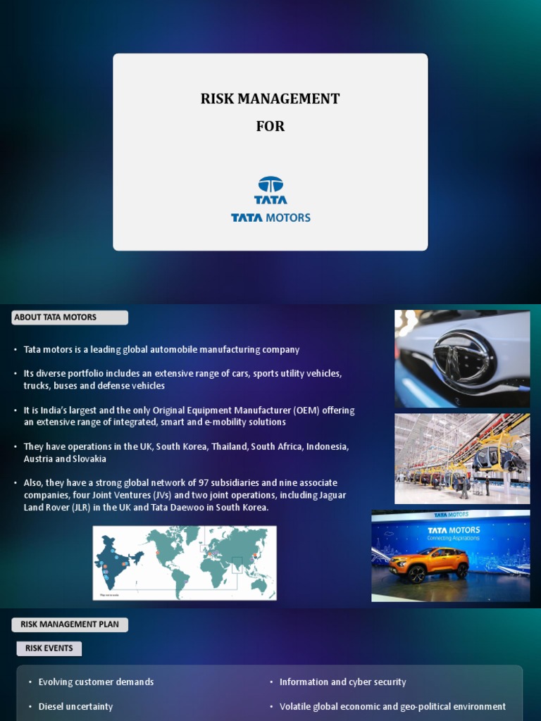 Risk Management For Tata Motors | PDF | Risk Management | Car