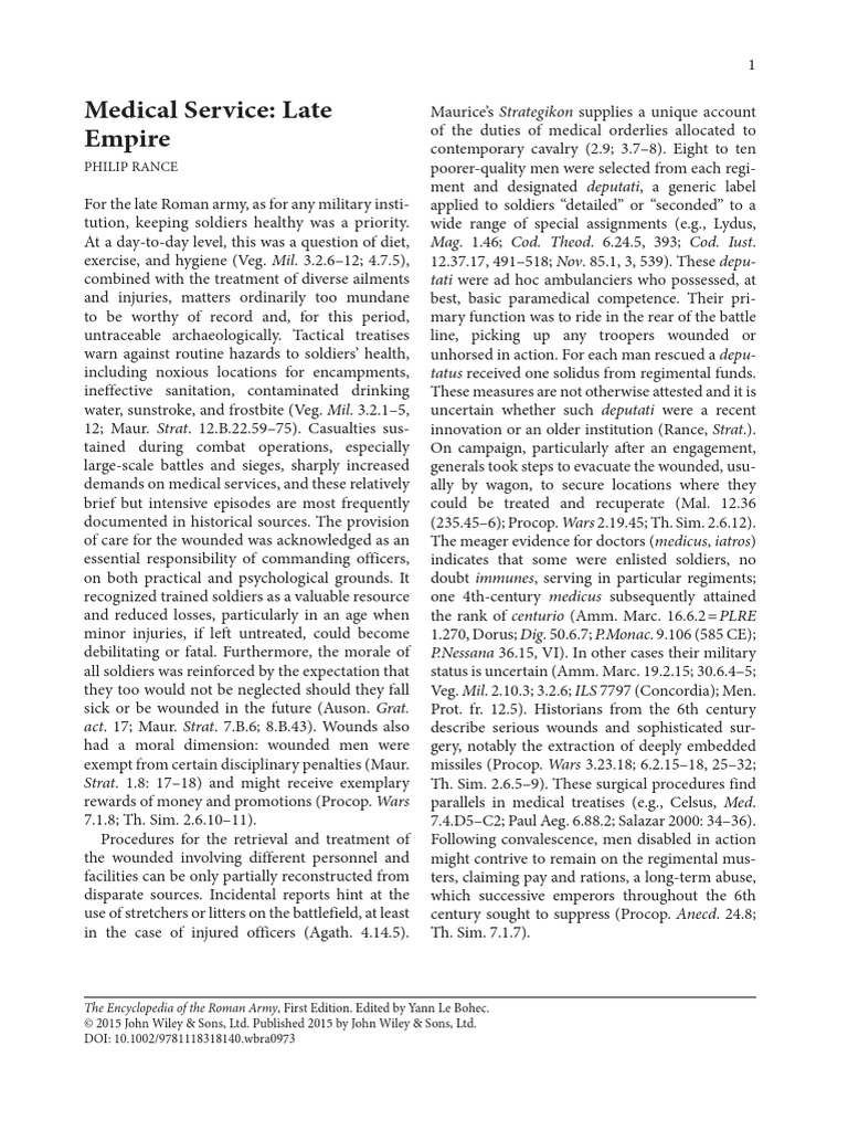 Medical Service: Late Empire: Philip Rance | PDF | Military | Military ...