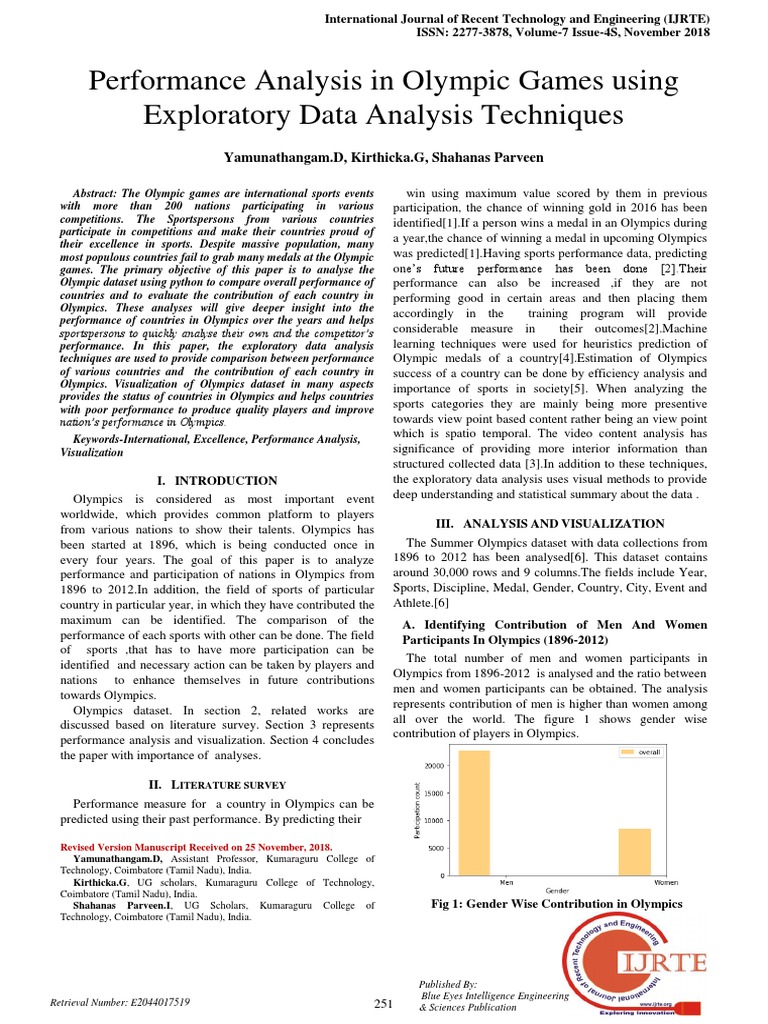 Performance Analysis in Olympic Games Using Exploratory Data Analysis ...
