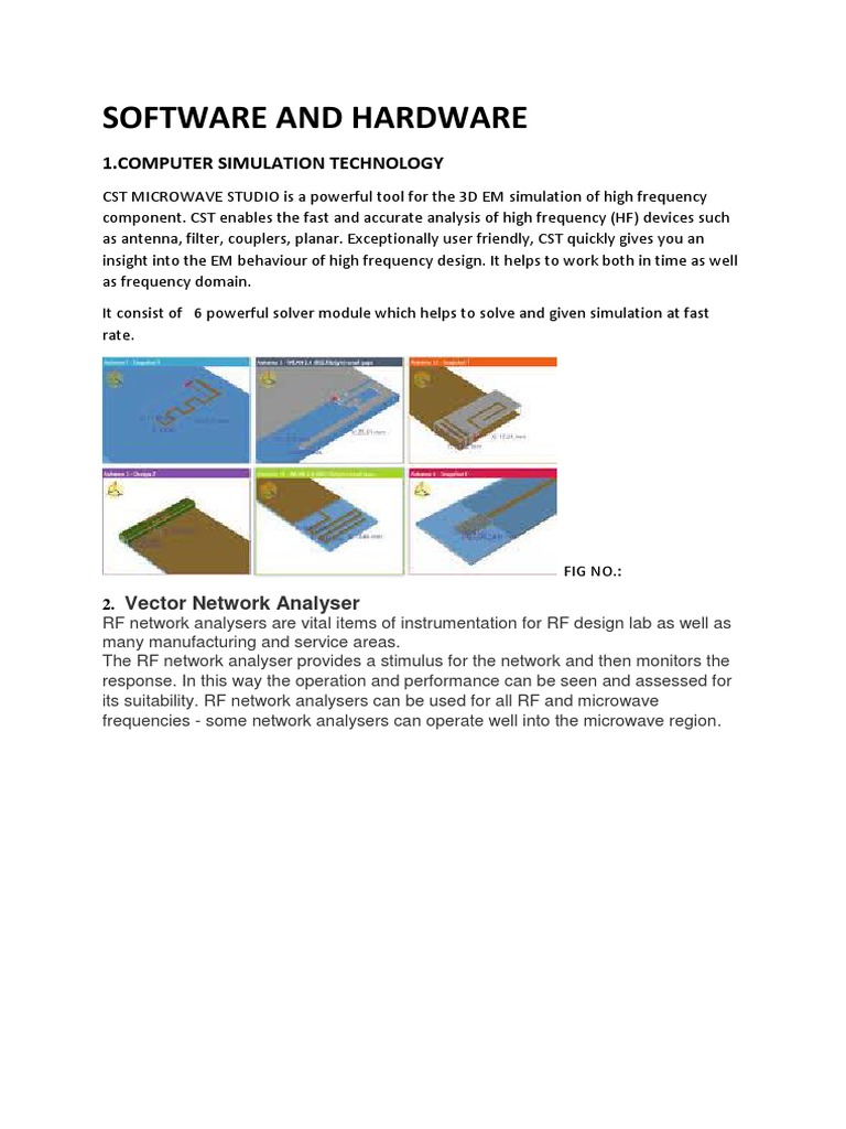 Software and Hardware: Vector Network Analyser | PDF