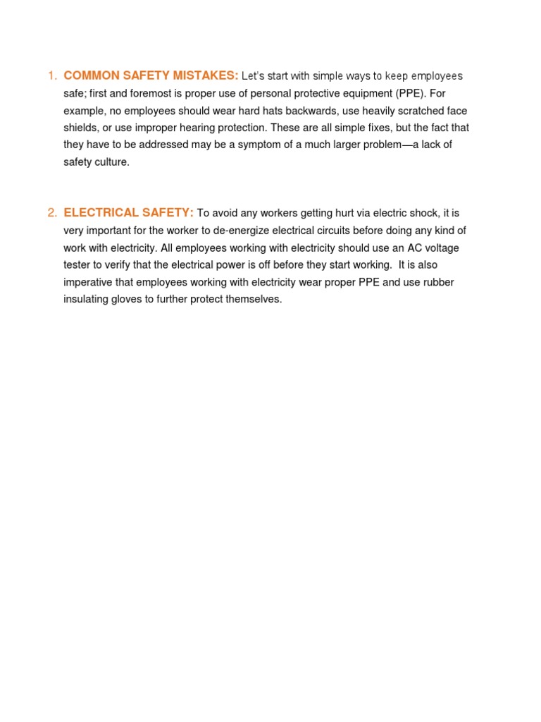 Workplace Safety Essentials | PDF