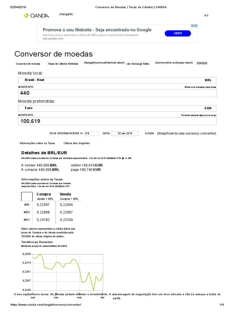 Conversor de Moedas _ Taxas de Câmbio _ OANDA | Taxa de Câmbio | Moeda