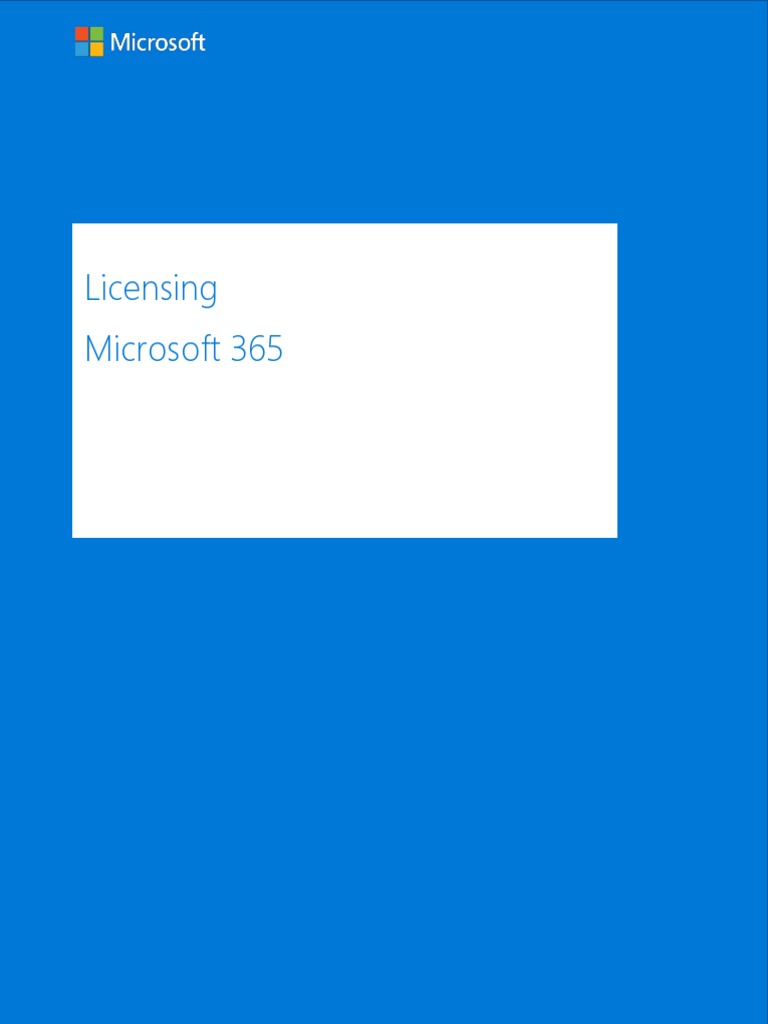 Guia Licencing Microsoft | PDF | Office 365 | Windows 10