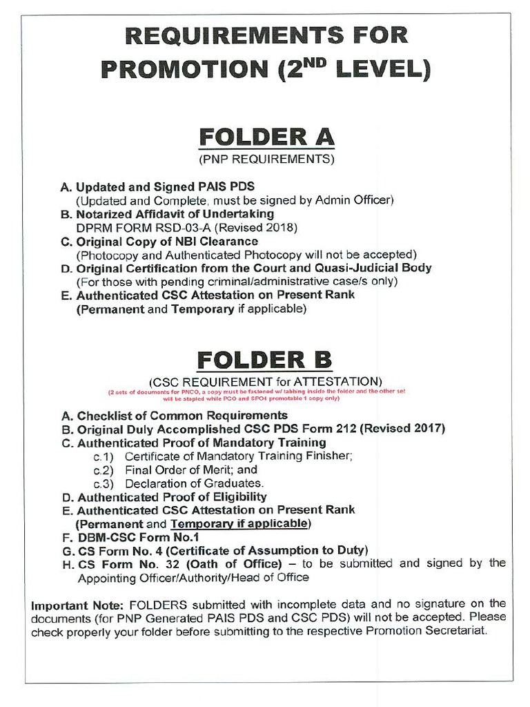 PNP Promotion Folders A & B | PDF