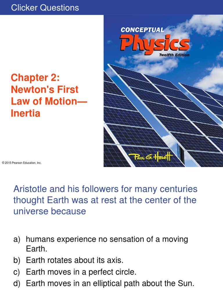 Chapter 2 - Newton's First Law of Motion - Inertia | PDF | Inertia | Force