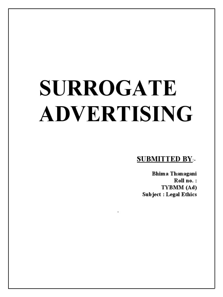 Surrogate Advertising | PDF | Advertising | Mass Media