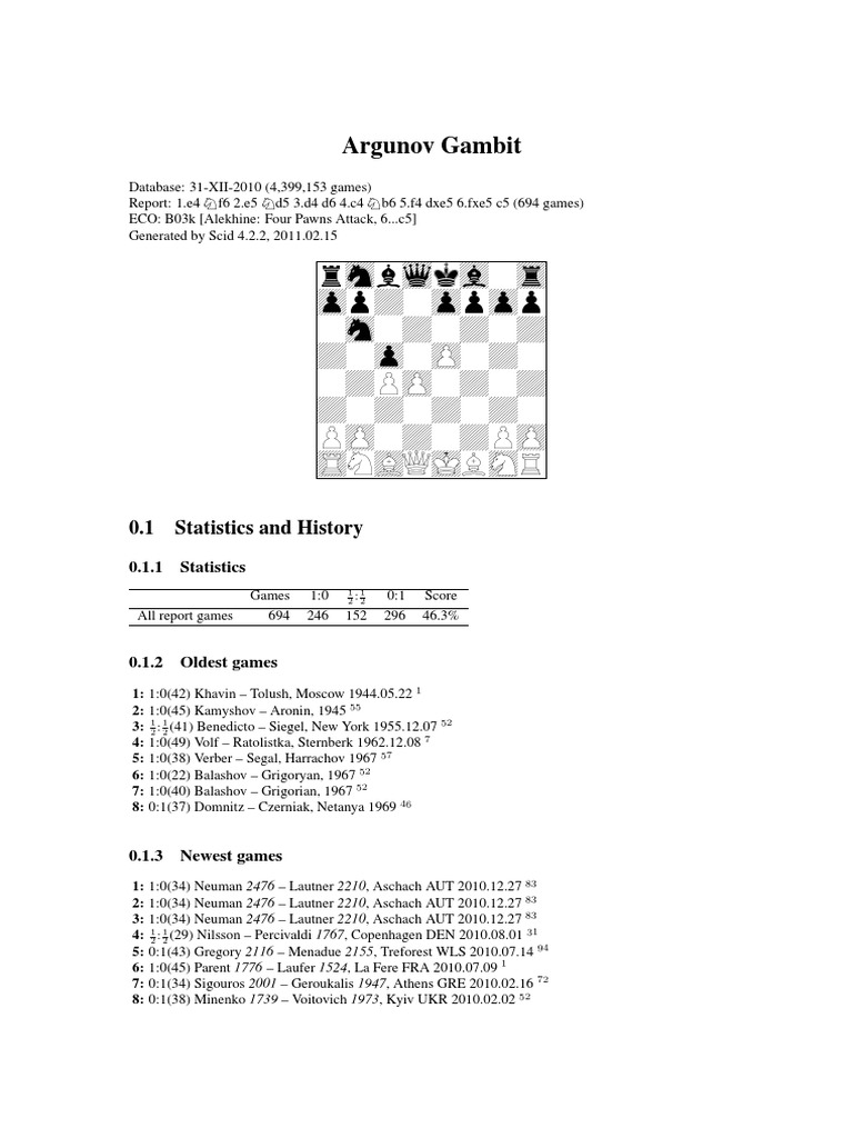 Argunov Gambit | PDF | Traditional Games | Game Theory