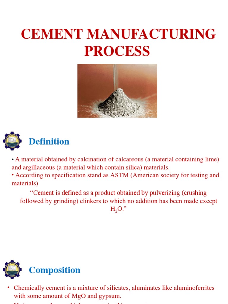 Cement Manufacturing Process | PDF | Cement | Mill (Grinding)