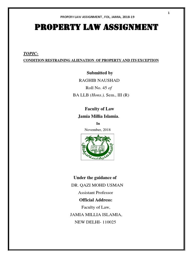 Constitutional Law Assignment | PDF | Lease | Will And Testament