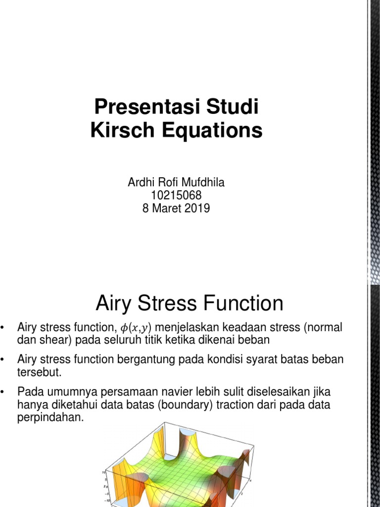 Kirsch Equation Simplified | PDF