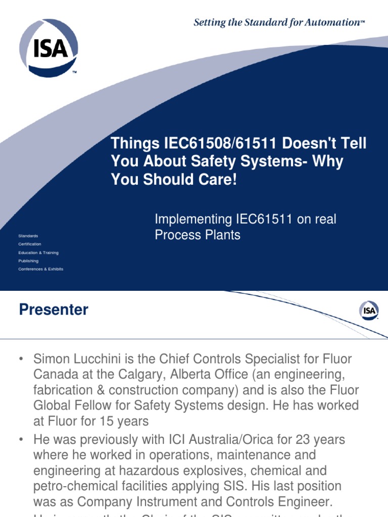 ISA 84 - The Weaknes PDF | PDF | Reliability Engineering | Safety