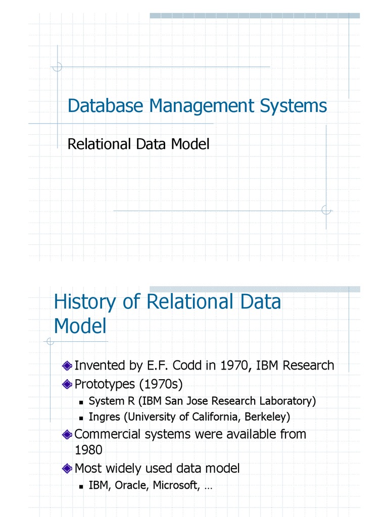 03 - DBMS - Relational | PDF | Relational Database | Relational Model